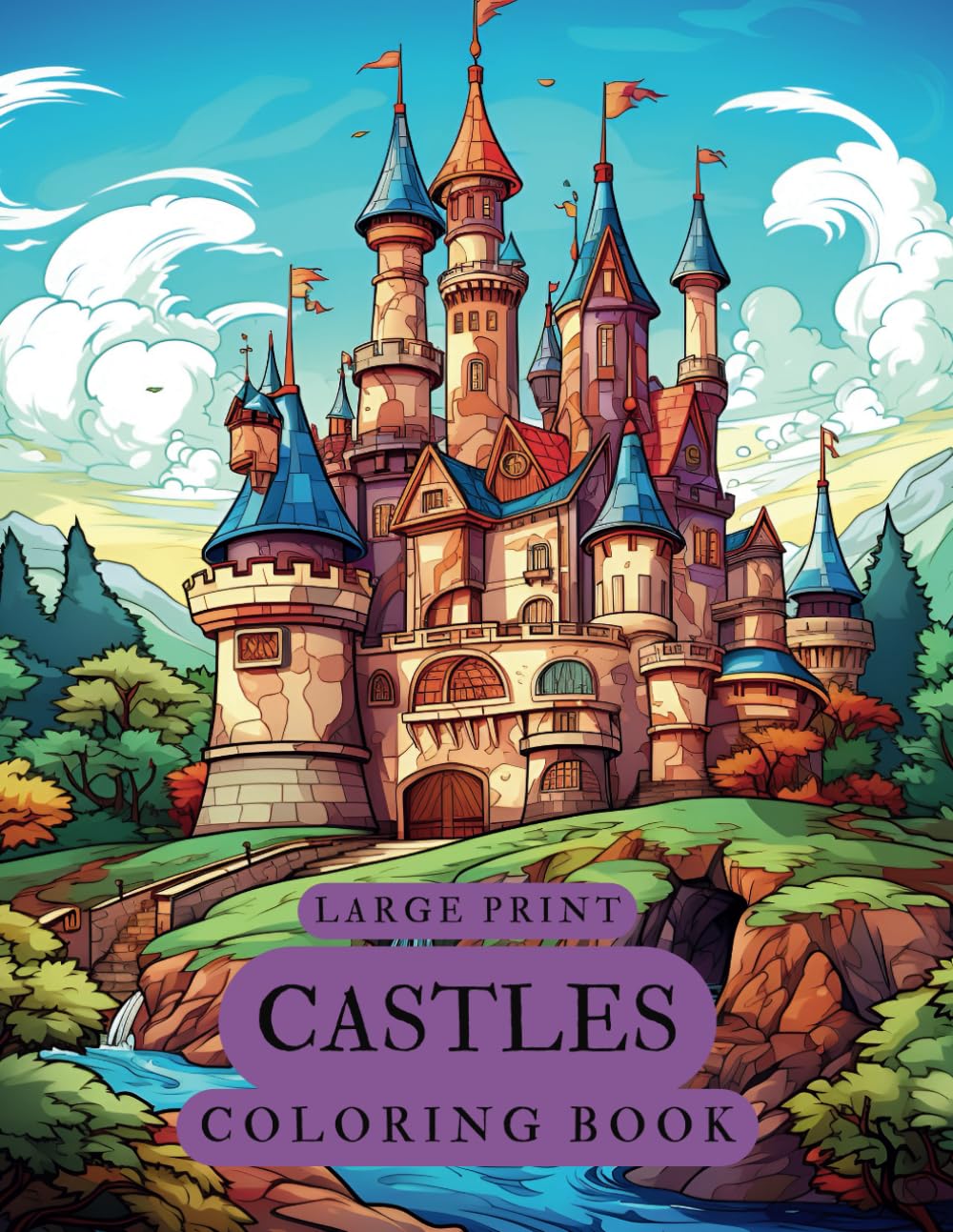 Large Print Castles Coloring Book: Magelanas, Kapitonas: 9798867244255 ...