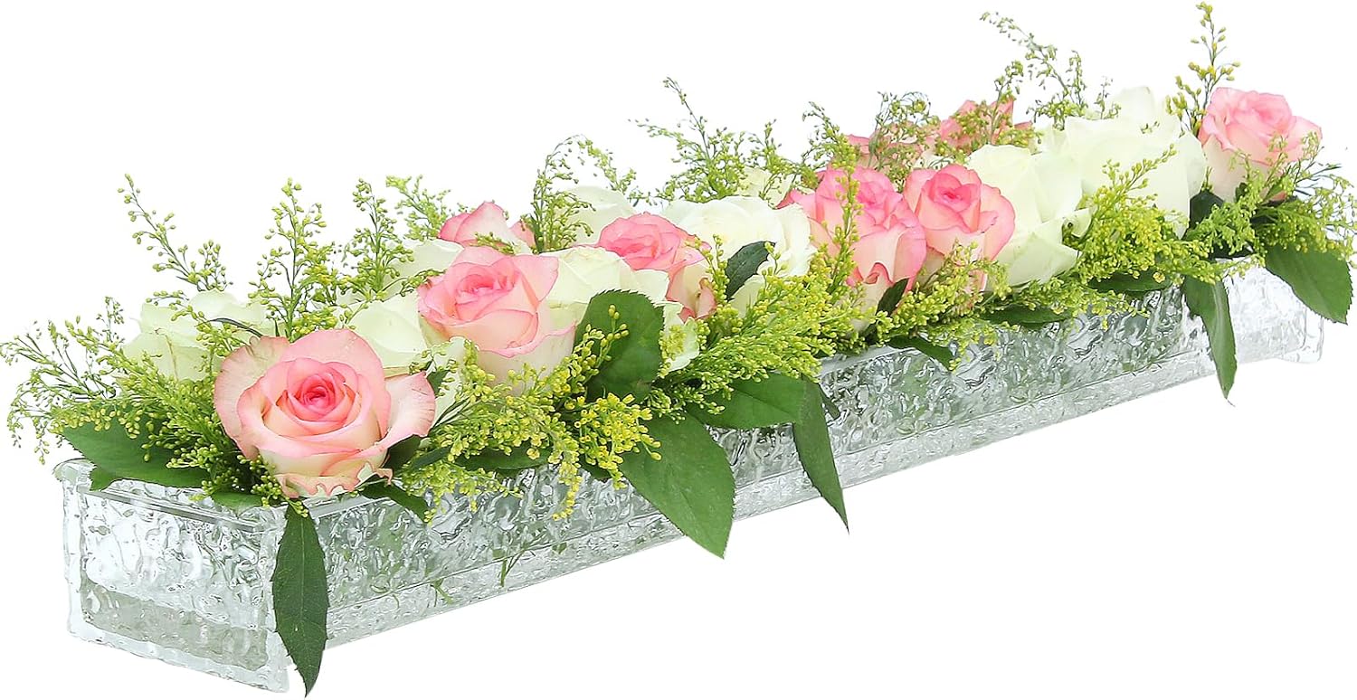 Amazon.com: KEUNGSHEK Acrylic Rectangular Flower Vase - Modern Floral ...
