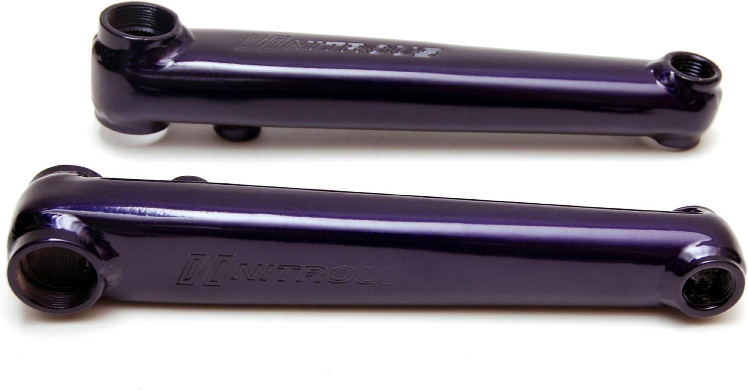 Amazon.com : Nitrous Thruster Cranks (Matte Purple, 175mm) : Bike ...
