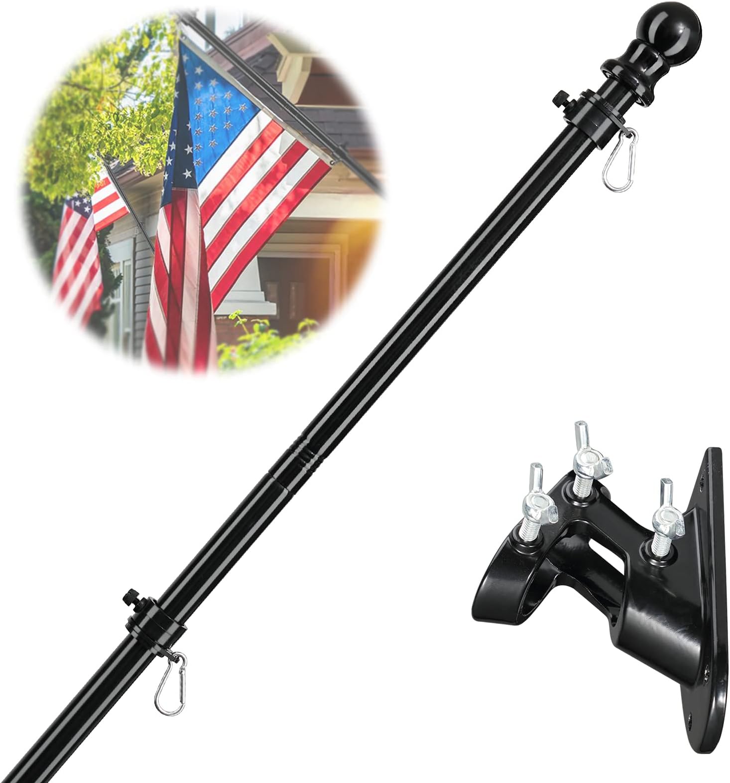 Amazon.com : Evergreen Flag Bracket Two-Position 45 and 90 Degree ...