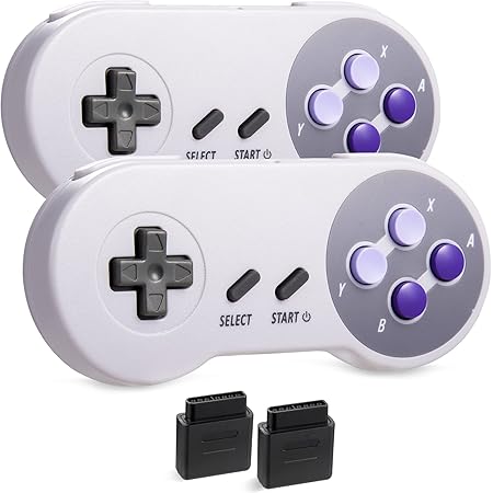 Amazon.com: 2 Pack 2.4GHz Wireless Controller for SNES Console ...