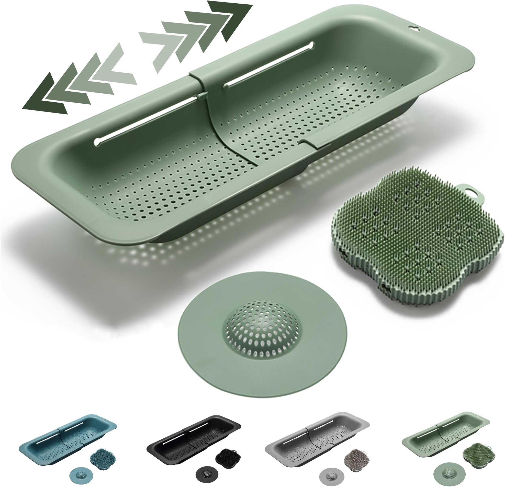 Amazon.com: KV Kitchen Tools - BPA Free Colander Set, Expandable Sink ...