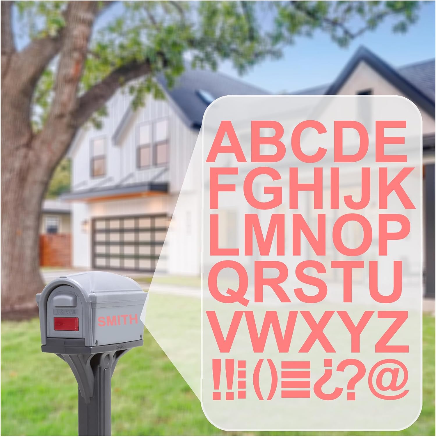 Amazon.com: 1" Inch Premium Mailbox Letters (Soft Pink) - Waterproof ...