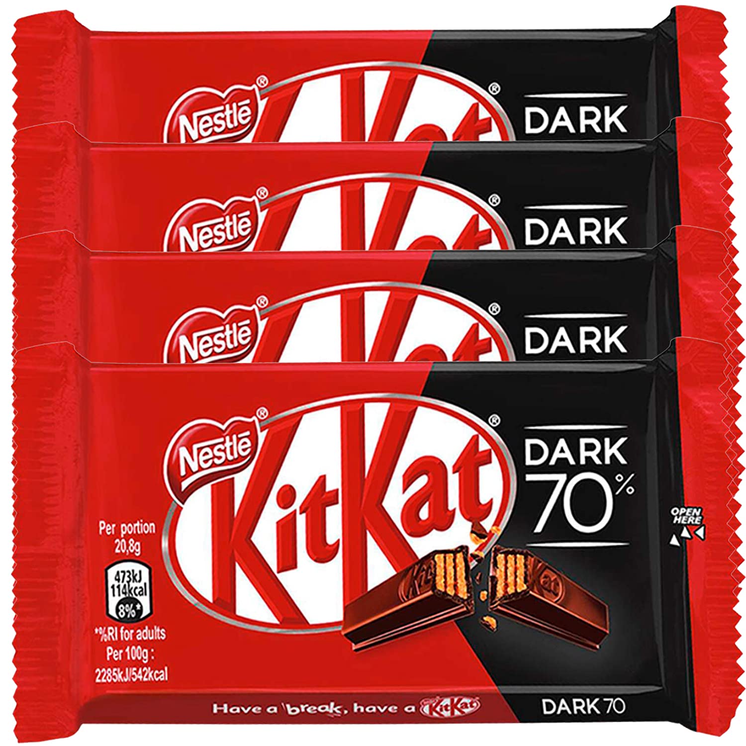 Nestle Kitkat 70% Dark Chocolate, 4 x 41.7 g : Amazon.in: Grocery ...