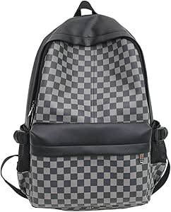 Amazon.com: MININAI Checkered Aesthetic Backpack for Women Men Vintage ...