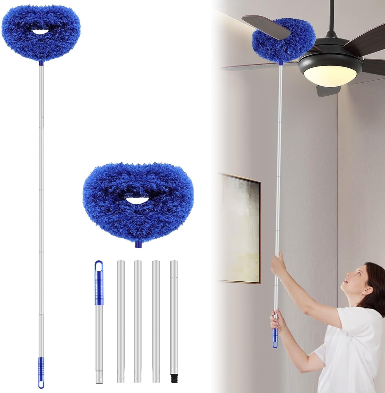 Amazon.com: Max 66'' Ceiling Fan Cleaner Duster Reusable Microfiber ...