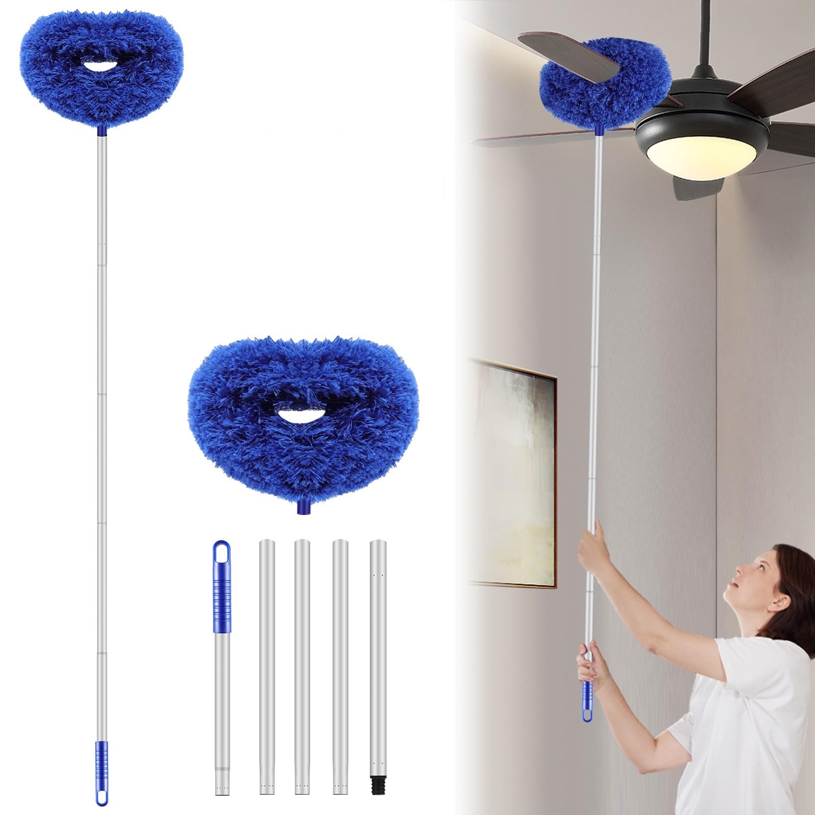 Amazon.com: Max 66'' Ceiling Fan Cleaner Duster Reusable Microfiber ...