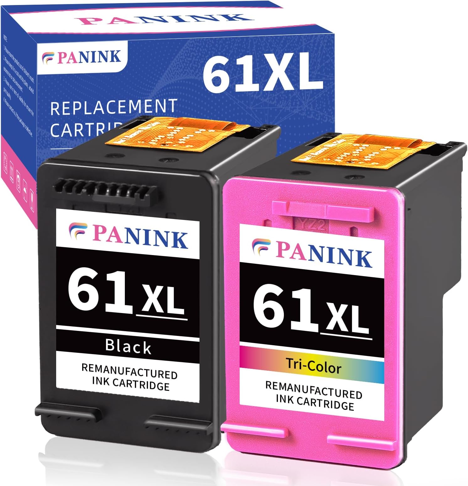 PANINK Remanufactured Ink Cartridges Replacement for HP Printer Ink 61 ...