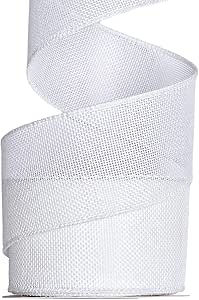 Amazon.com: Ribest Burlap White Wired Ribbon, 2 1/2 inch 10 Yard, Jute ...