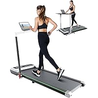 AKLUER 2 in 1 Folding Walking Pad Under Desk Treadmill