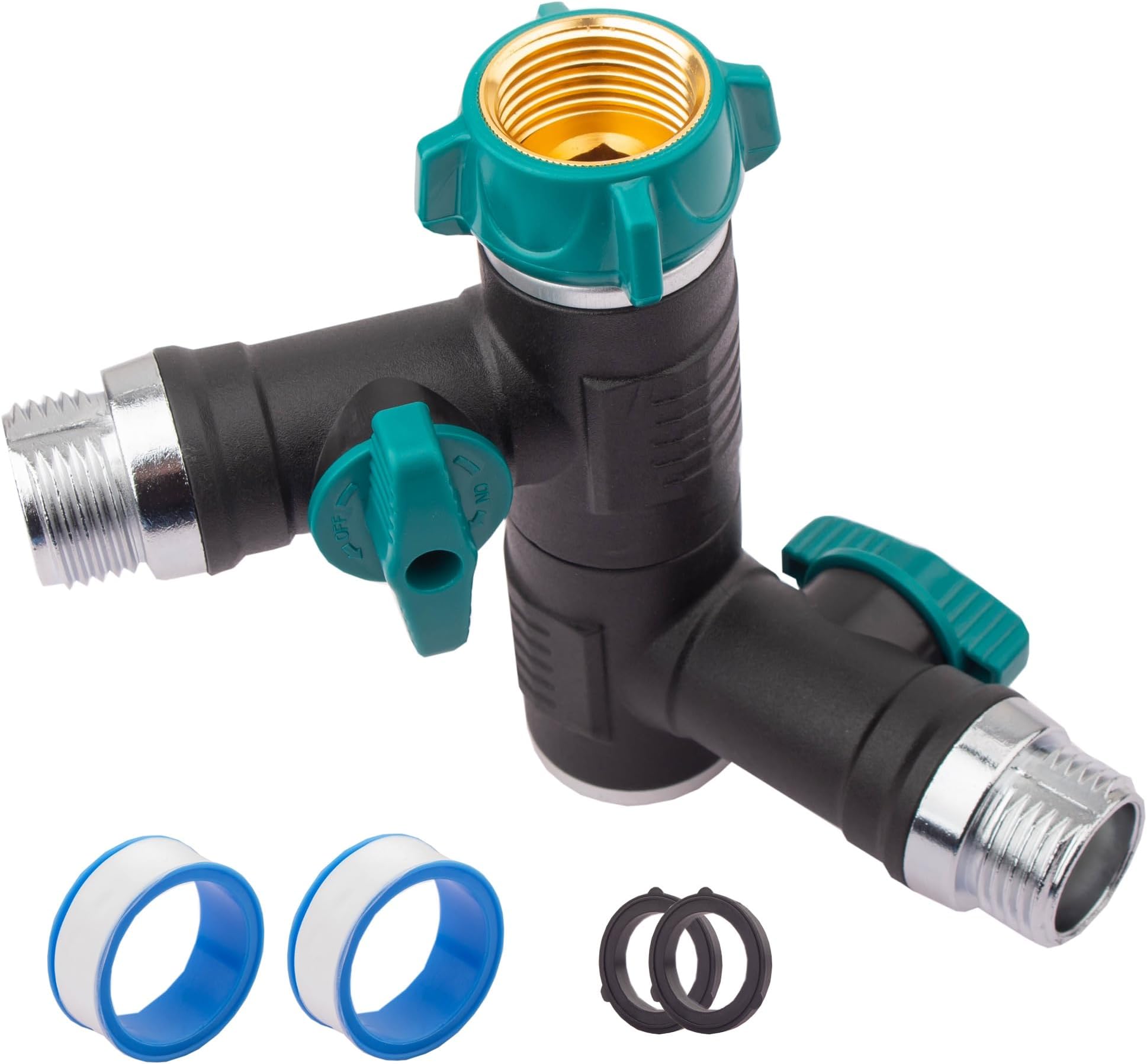 Amazon.com: Hose Splitter, 2 Way Rotary Heavy Duty, Hose Connector ...