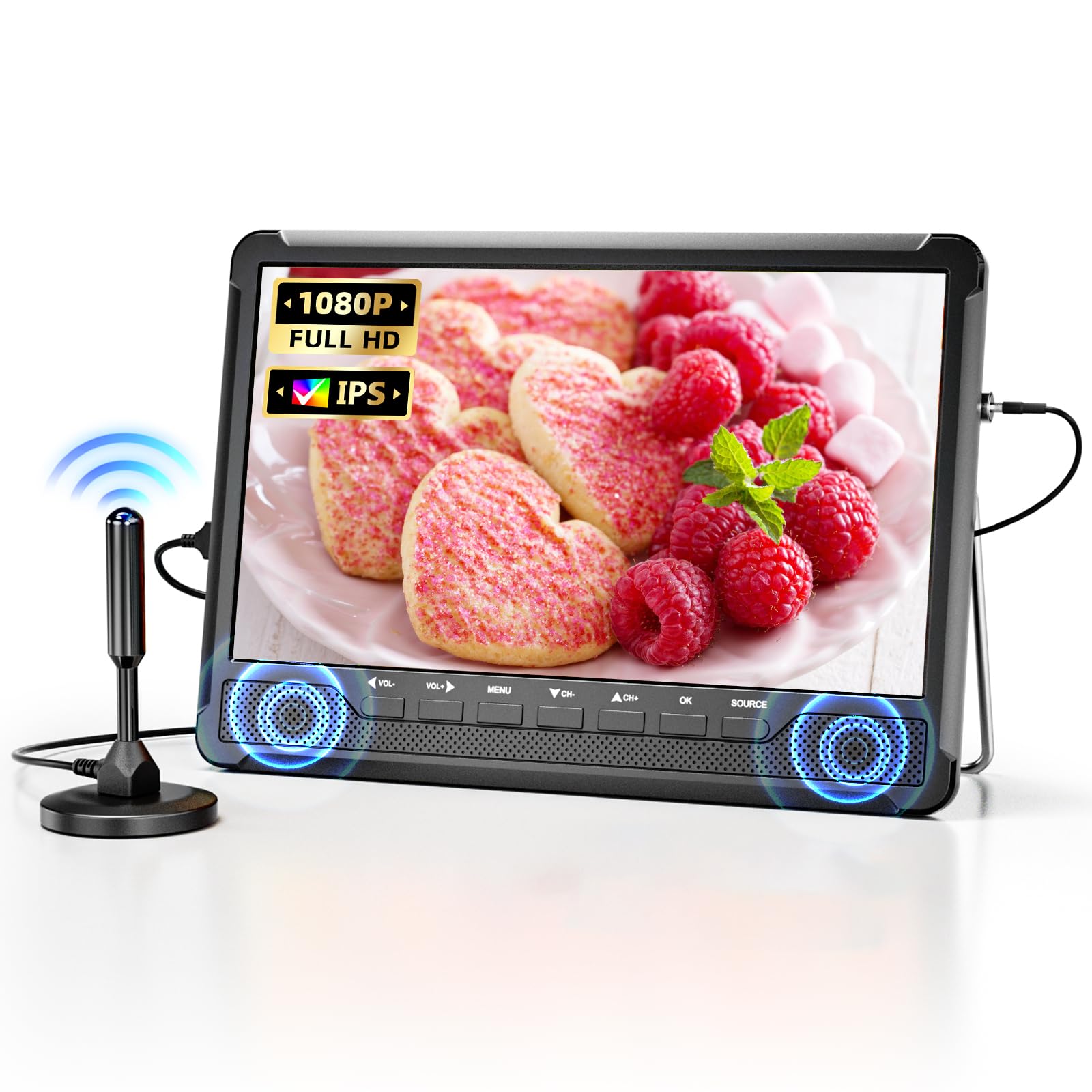 Amazon.com: NORTHING 10.5” Portable TV for Camping - Rechargeable Small ...