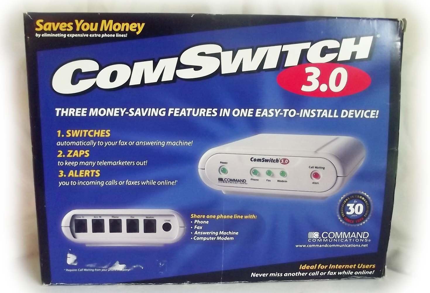 Amazon.com: ComSwitch CS3.0 Telephone Line Sharing System/Fax Switch