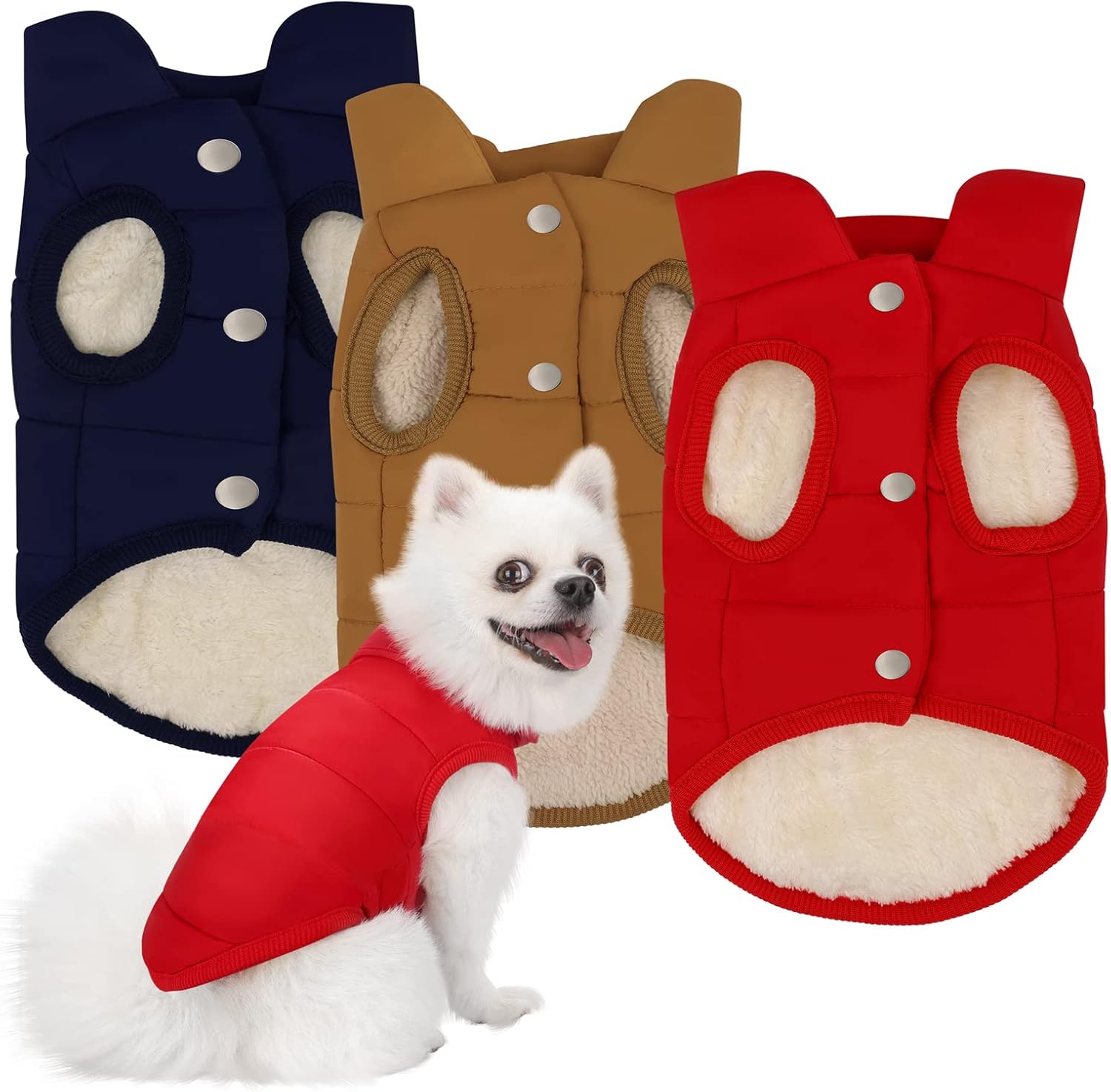 Amazon.com : 3 Pieces Waterproof Pet Dog Jacket Windproof Small Pet ...