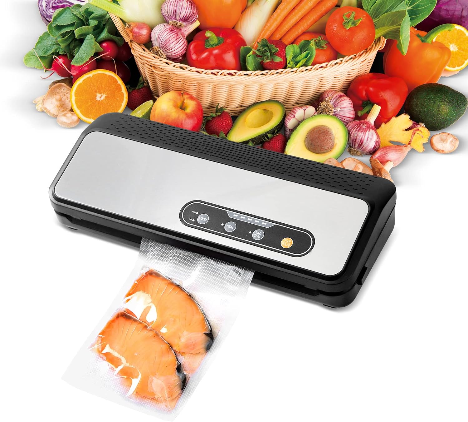 Vacuum Food Sealer Machine For Saver Bags Rolls,Automatic Food Sealer ...