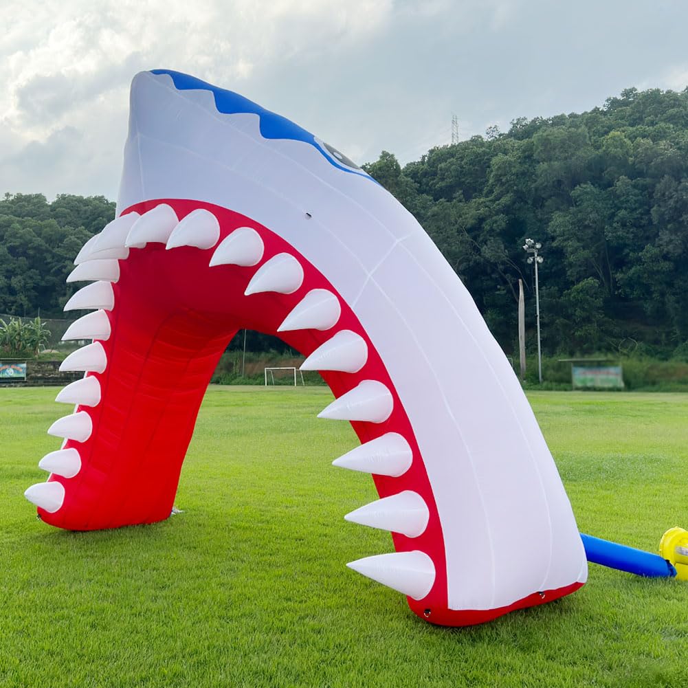 Amazon.com: V-infla Inflatable Shark Mouth Arch Inflatable Shark ...