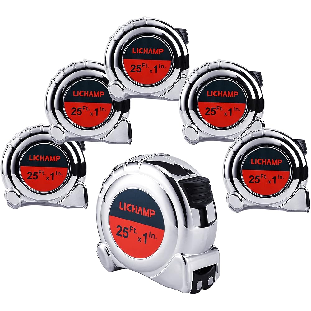 $8/mo - Finance LICHAMP Tape Measure 25 ft with Magnetic, 6 Pack Bulk ...