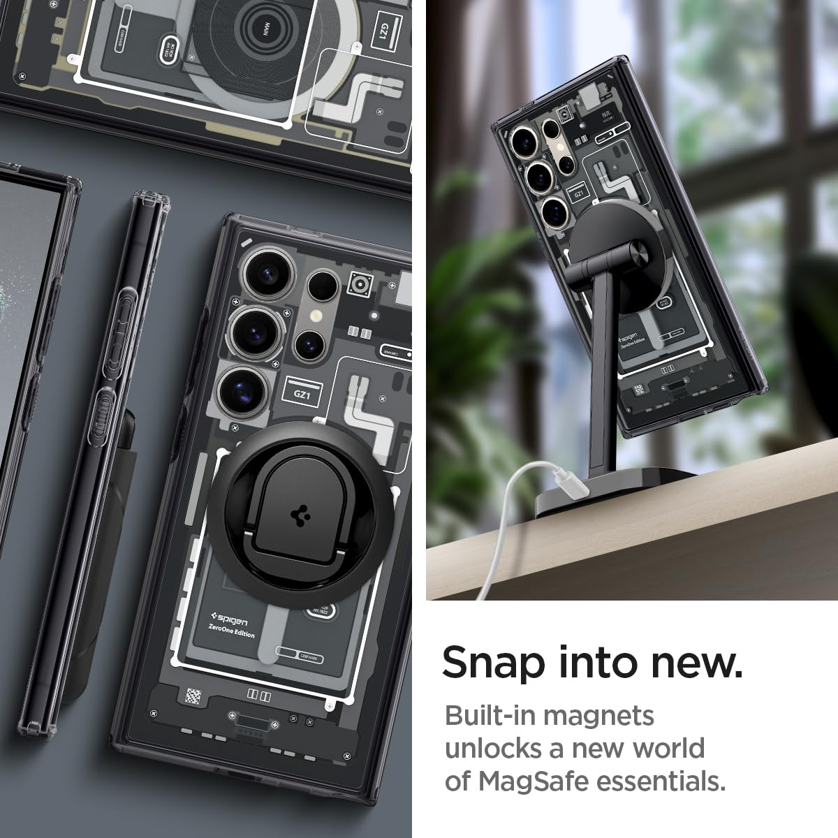 Snapklik.com : Spigen Ultra Hybrid Metal Ring MagFit Designed For Galaxy S24 Ultra Case (2024 ...