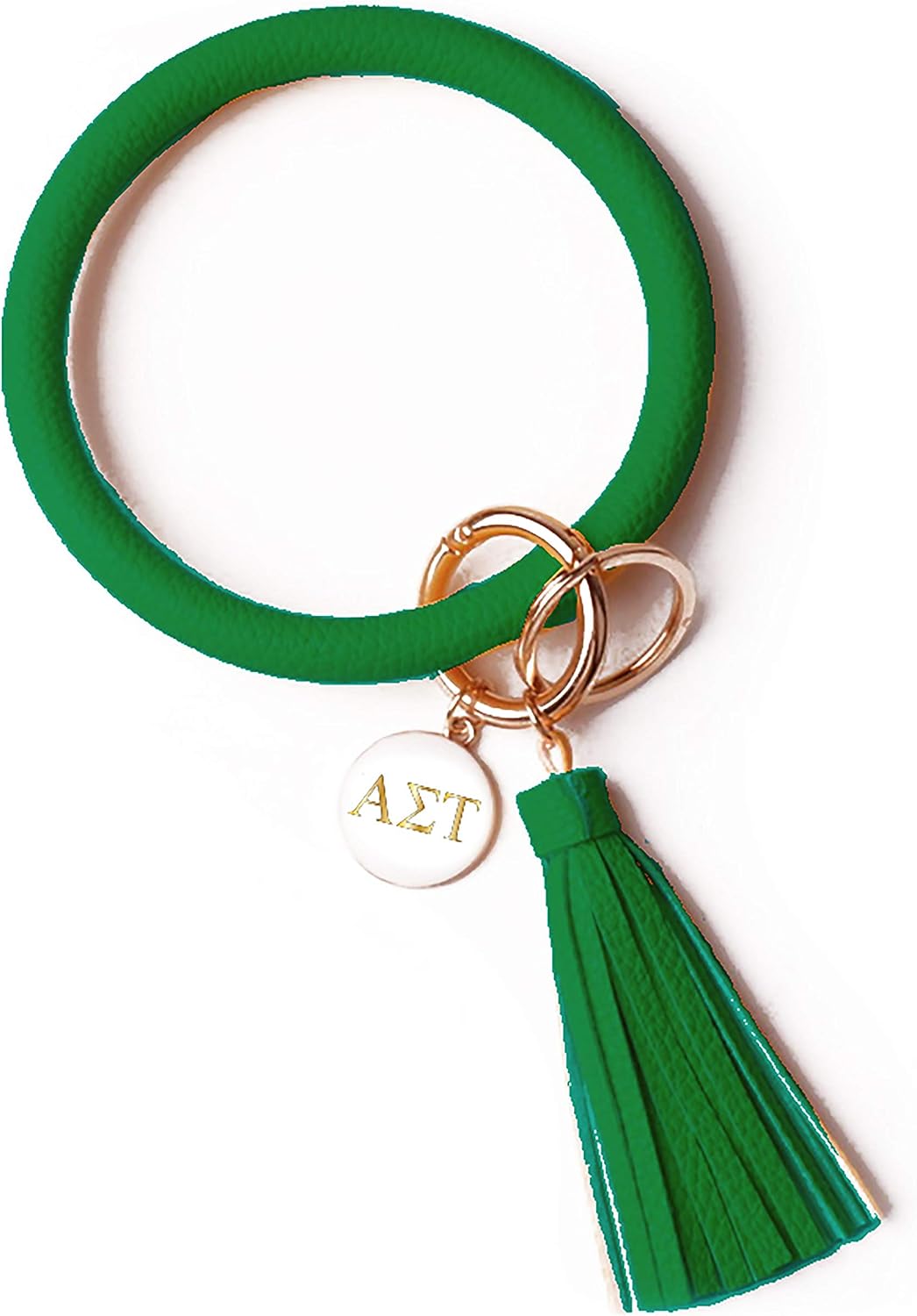 Sorority Shop AST Bangle Keychain - Alpha Sigma Tau Green Ring Keychain ...