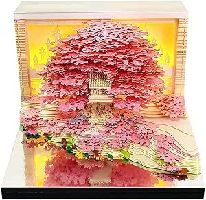 3D Calendar 2026, Time Piece Calendar 2026 Notepad with LED Lights ...