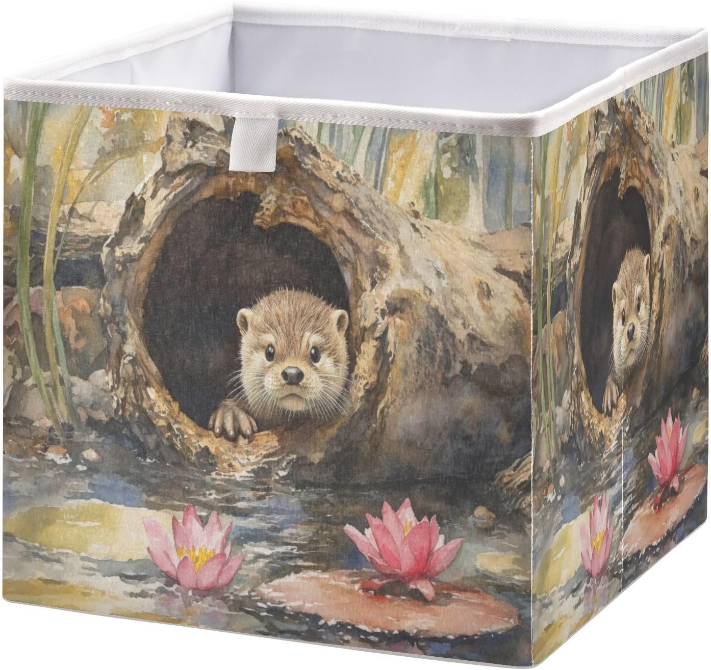 Amazon.com - GOODOLD Watercolor Brown Otter Cube Storage Bin - 11 Inch ...