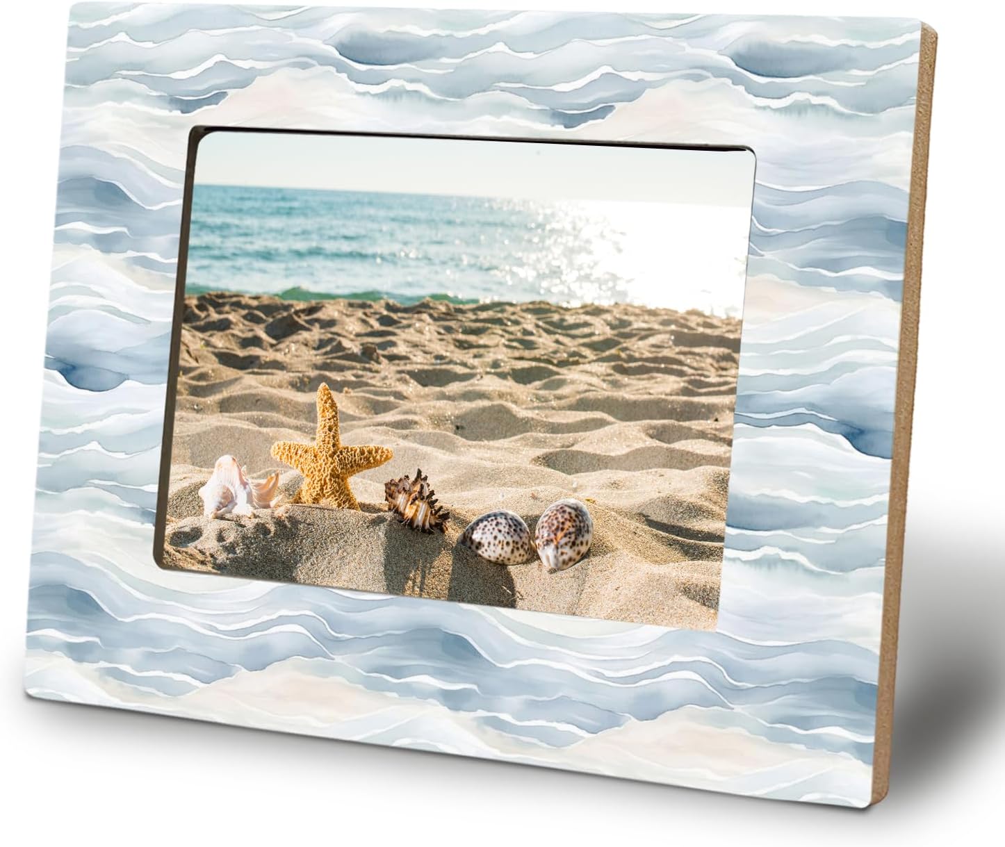 Amazon.com - WHCHJ Coastal Blue and White Beach 5x7 Picture Frame ...