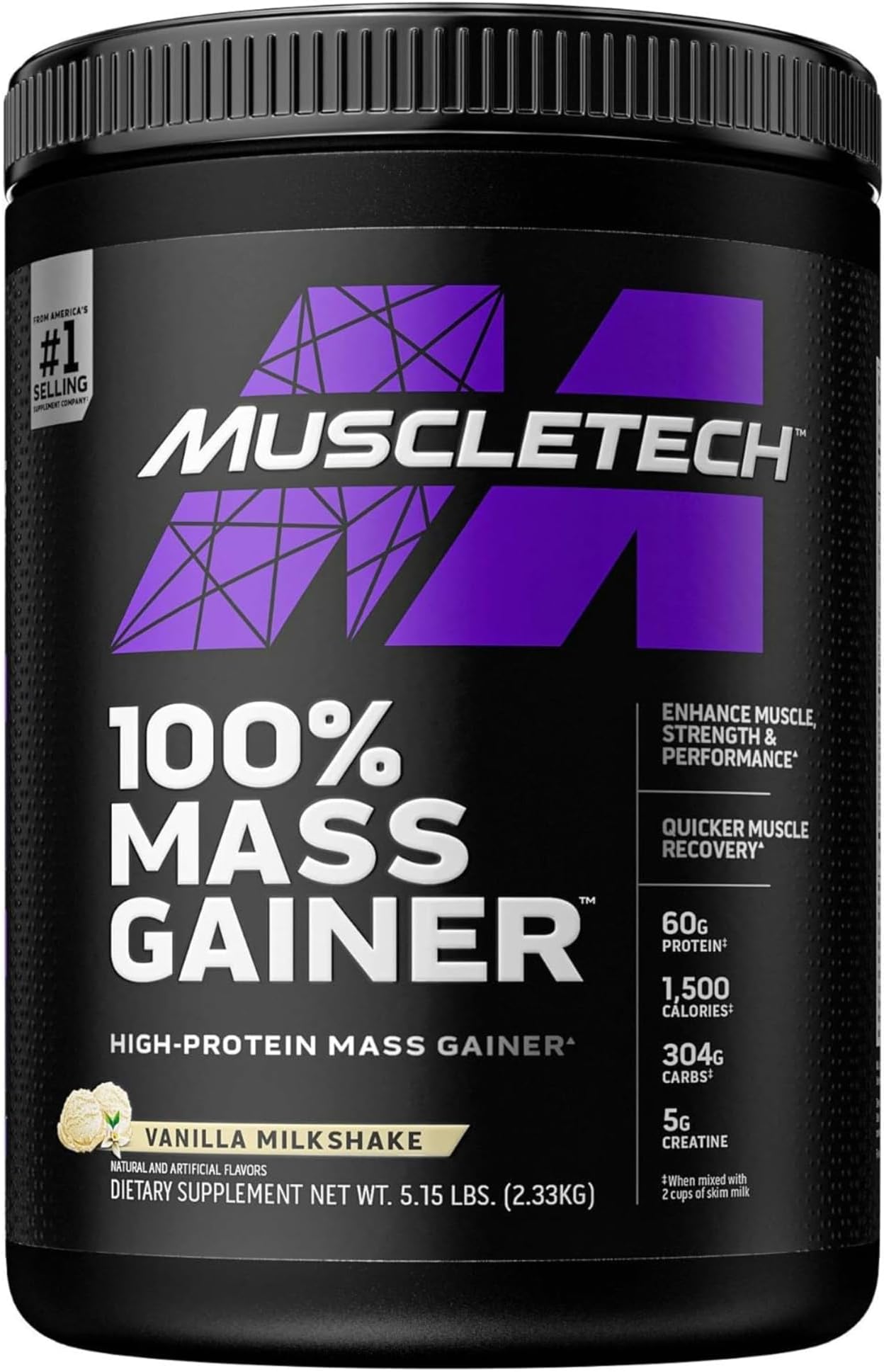 Amazon.com: Mass Gainer MuscleTech 100% Mass Gainer Protein Powder ...