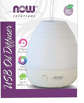 Amazon.com: NOW Essential Oils, Ultrasonic USB Aromatherapy Oil ...