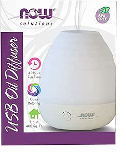 Amazon.com: NOW Essential Oils, Ultrasonic USB Aromatherapy Oil ...