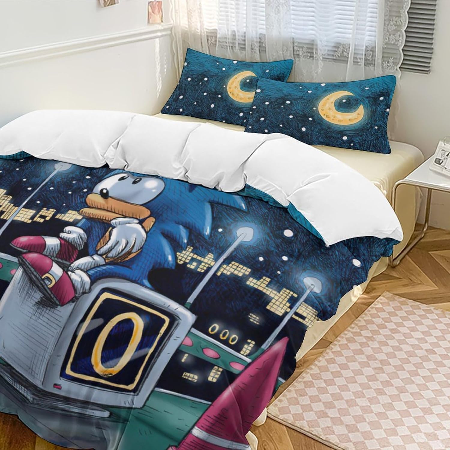 Amazon.com: opjxoki Cartoon Bedding Sets Anime Duvet Cover Cartoon 3D ...