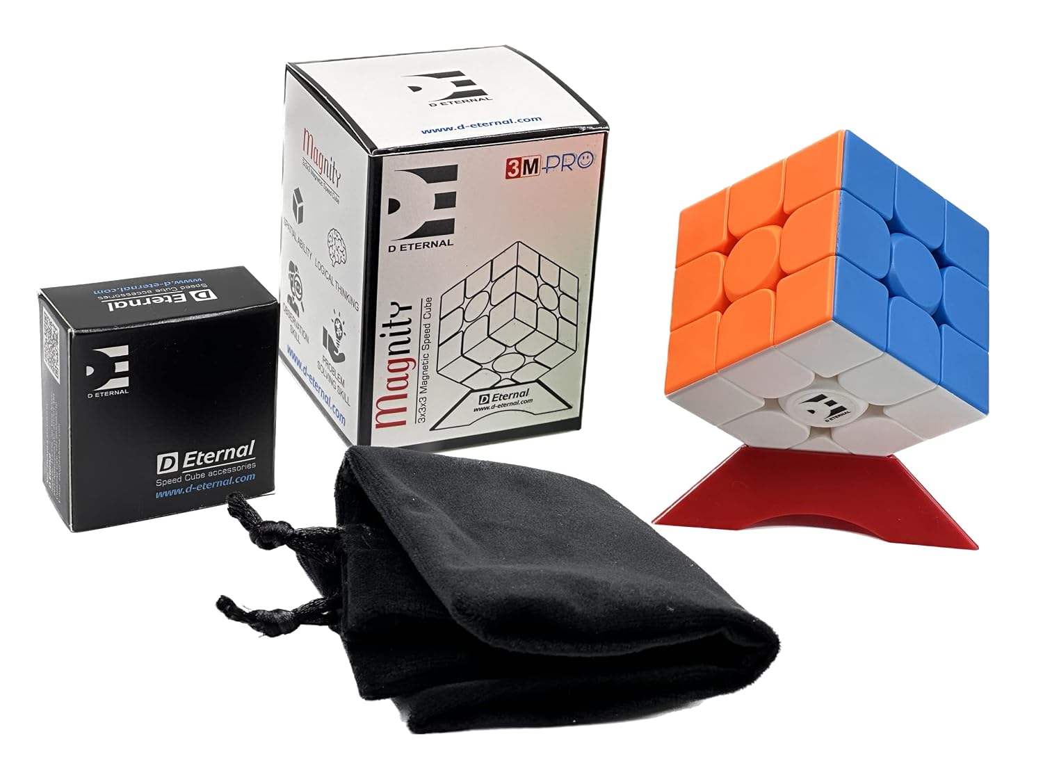 D ETERNAL Magnity Pro 3M Magnetic Cube 3x3 (Magnetic) Stickerless Magic ...