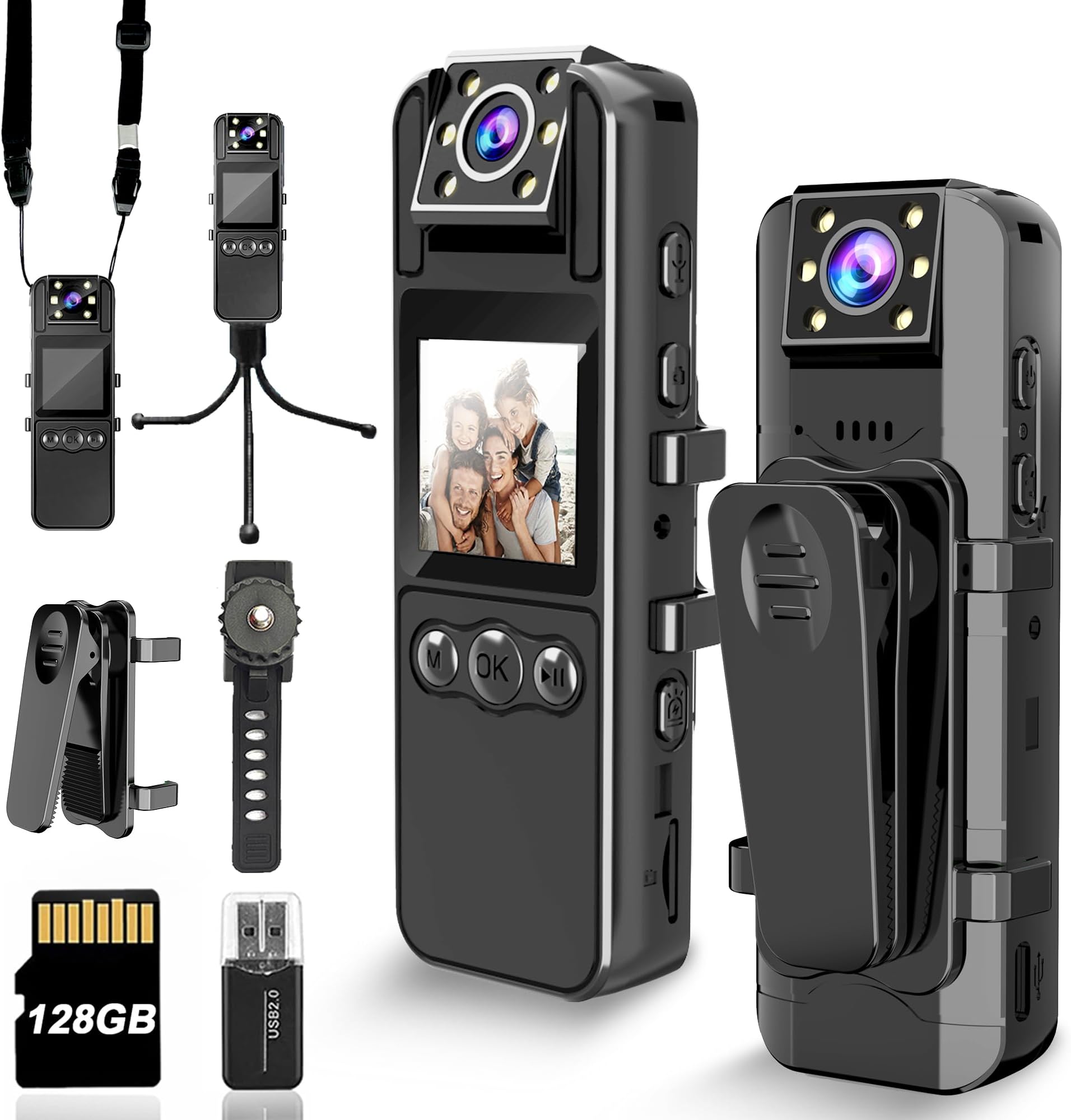 Amazon.com: Body Camera with Audio and Video Recording, HD 1080P Body ...