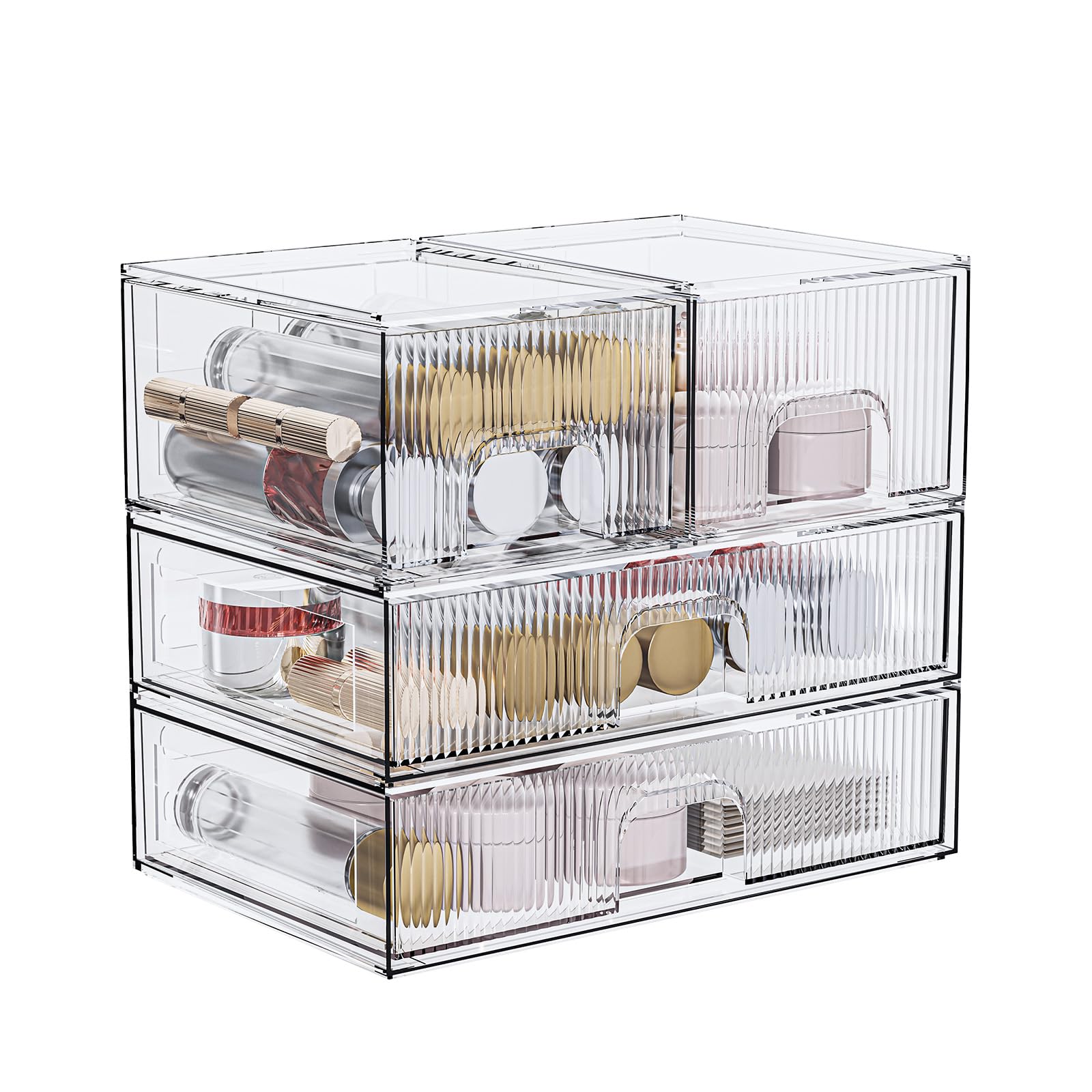 Amazon.com: ZHIAI Stackable Storage Box, Acrylic Organizer, Cosmetic ...