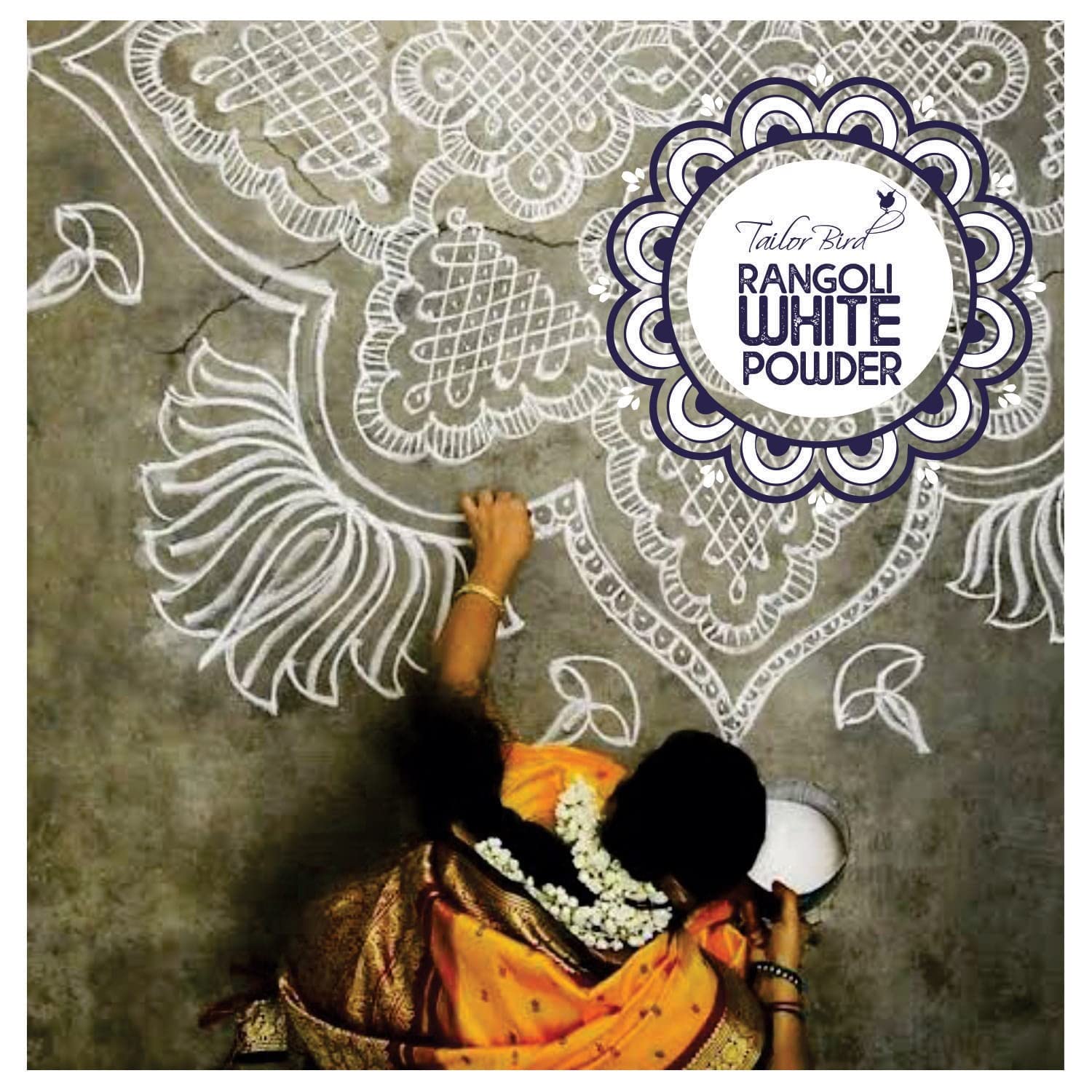 Buy Pure Marble White Rangoli Powder, Floor Arts, Muggu Pindi, Kolamavu ...