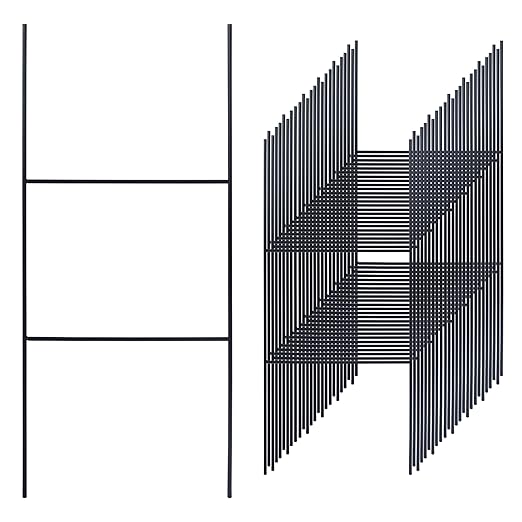 Amazon.com: 25 Pack H Frame Yard Stakes Metal, 16.5x7 Inch H Stakes for ...