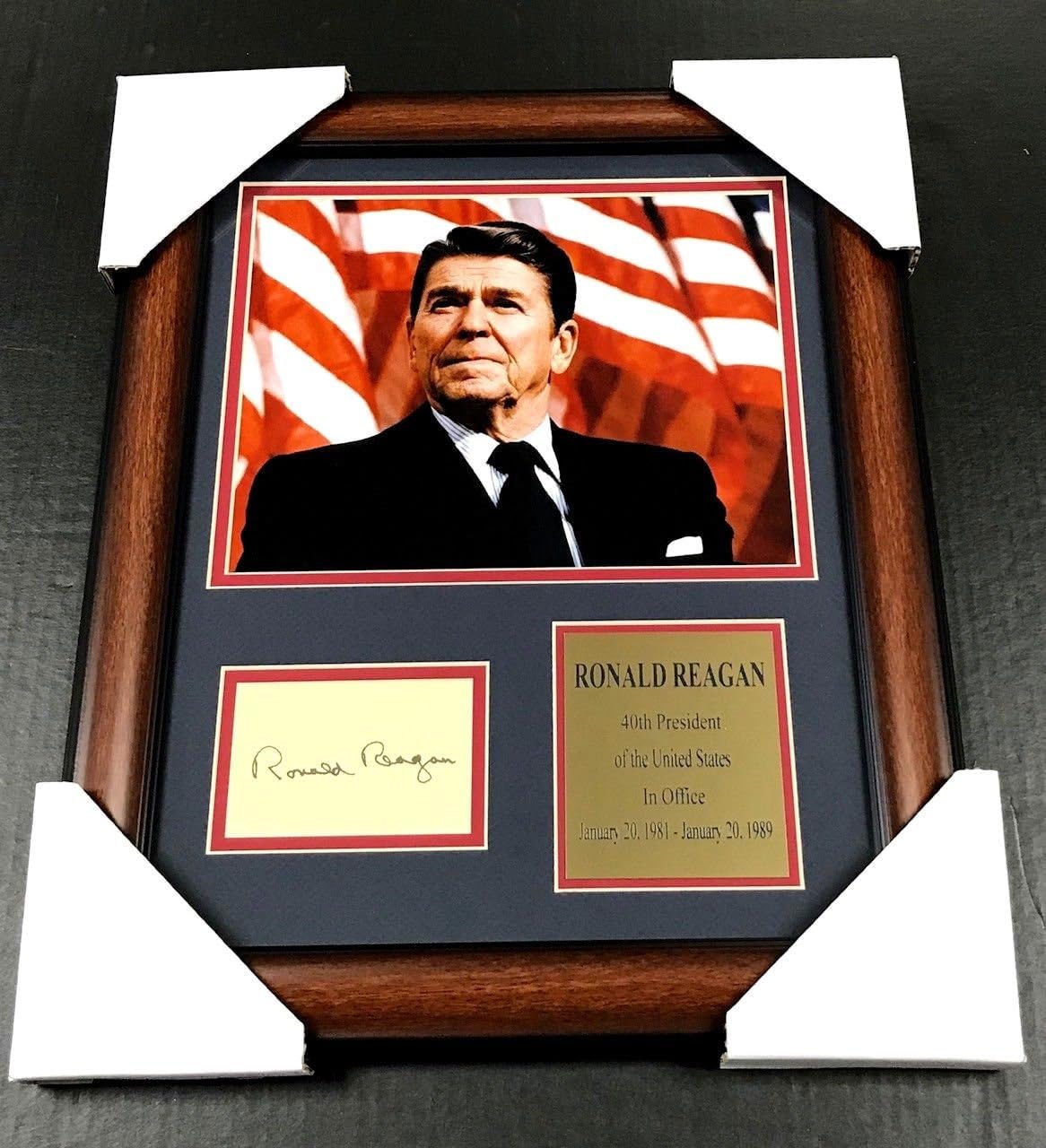 RONALD REAGAN Autographed Facsimile Reprint Framed 8x10 Photo 40TH ...