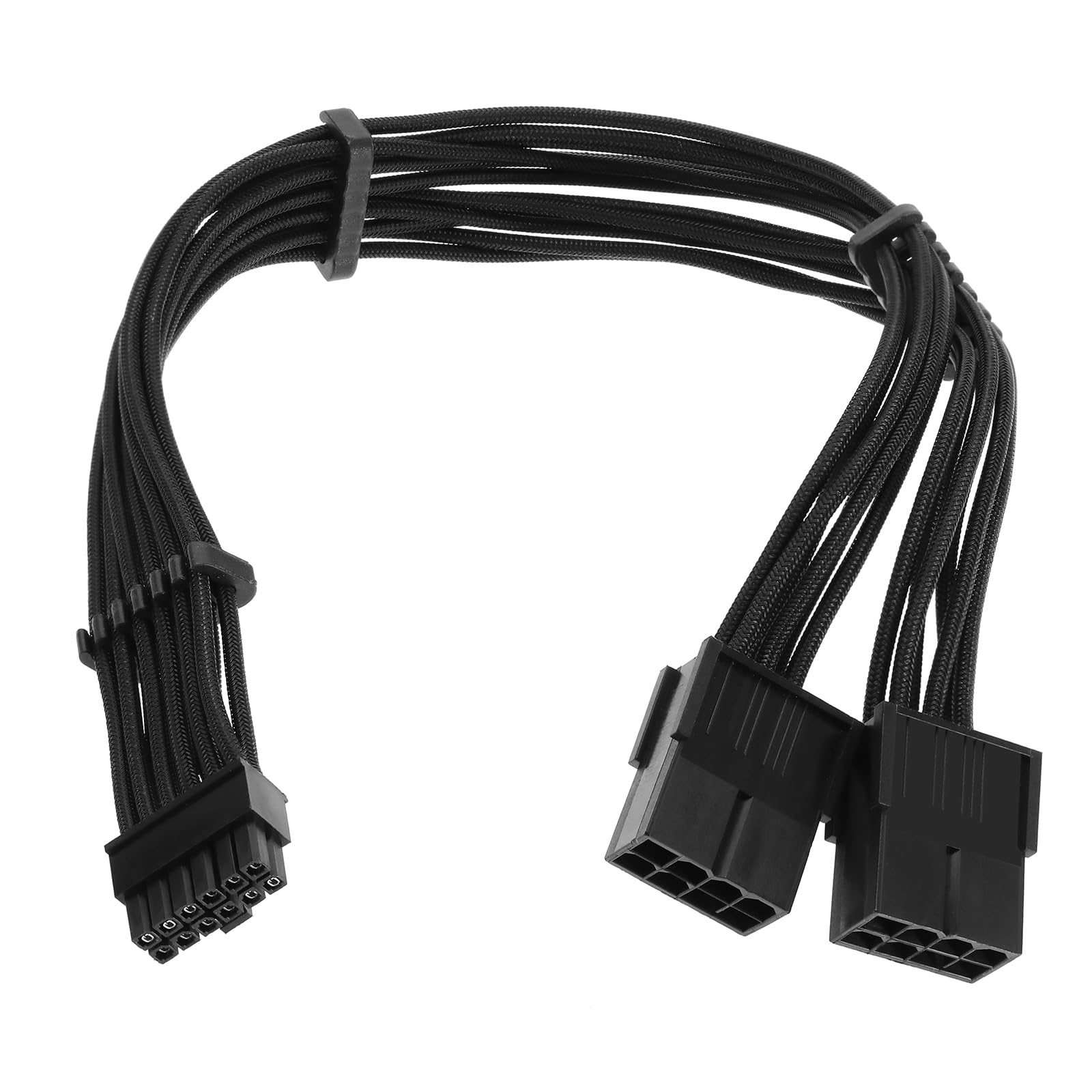 ECSiNG 12 Pin to Dual 8 Pin PCIe Sleeved Extension Cable Connector ...