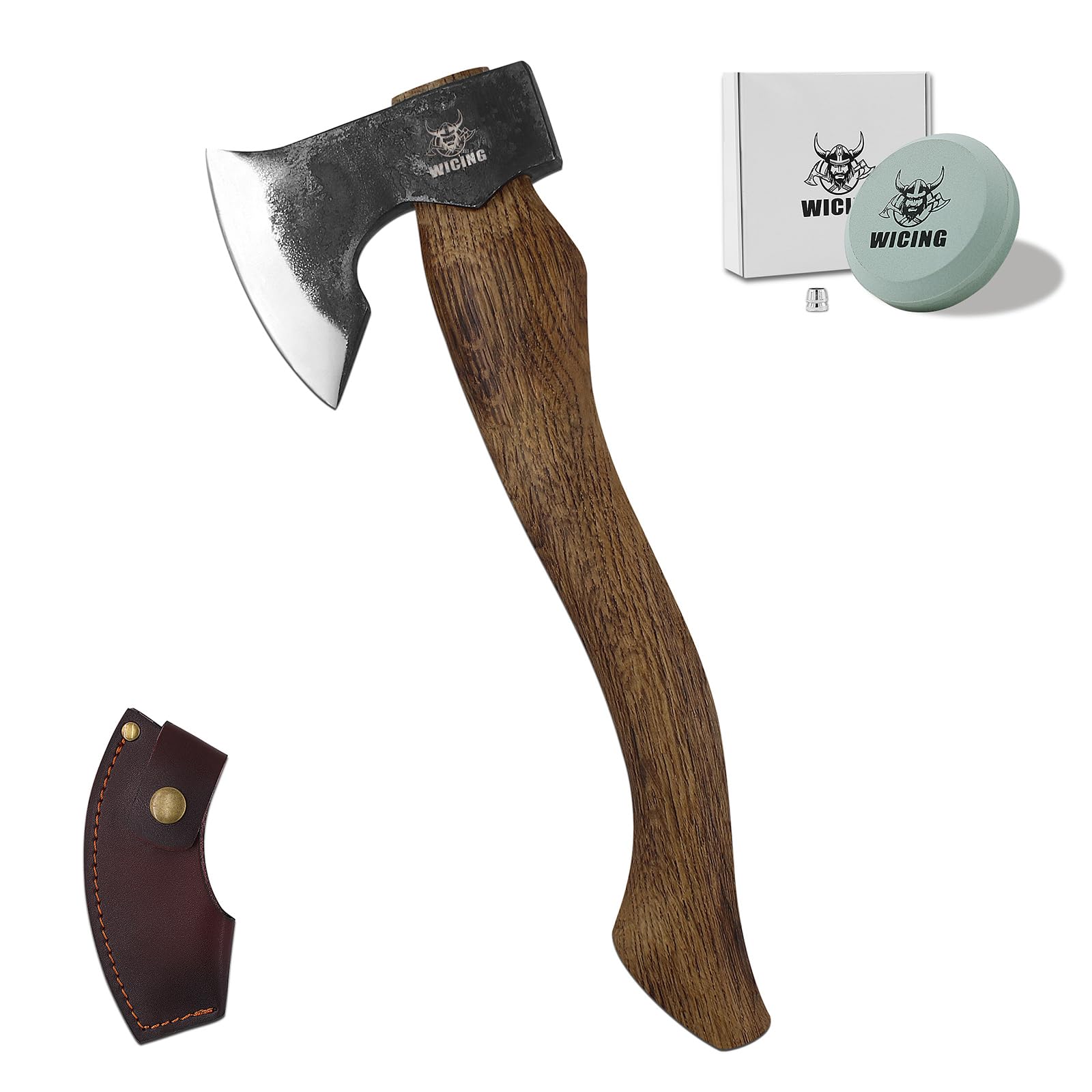 Amazon.com : WICING Camping Hatchet - 15.2 inches Chopping Axe for Wood ...