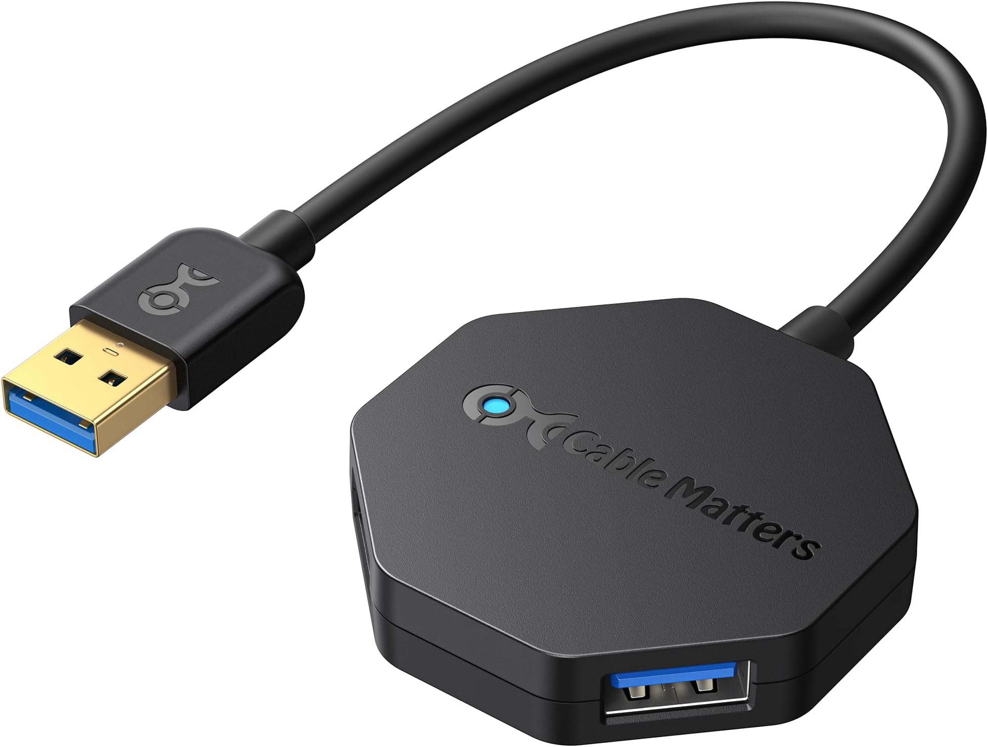 Amazon.com: Cable Matters Ultra Mini 4 Port USB Hub (USB 3.0 Hub, USB 3 ...