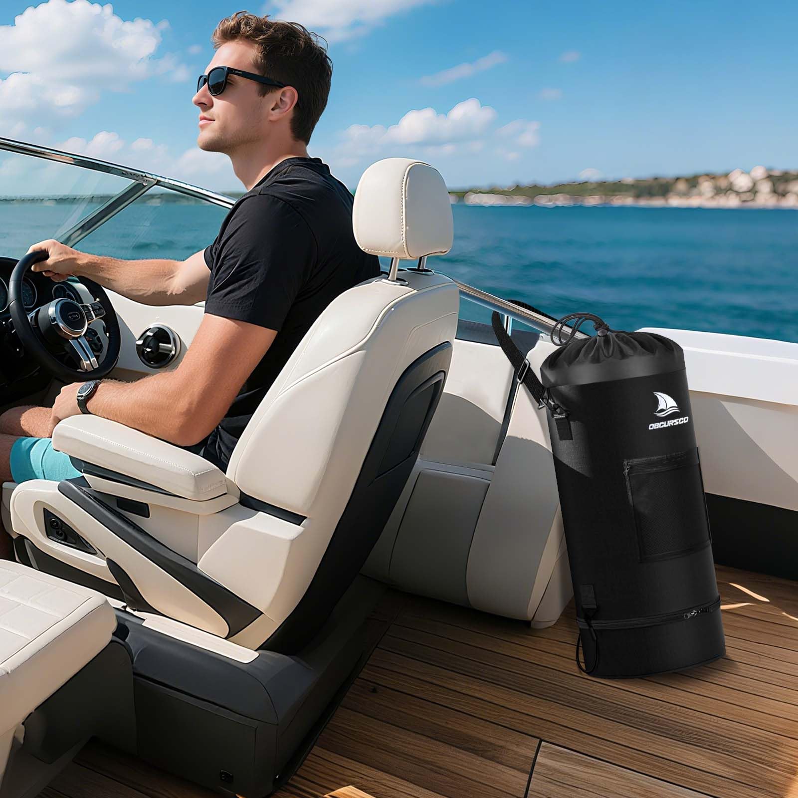 Snapklik.com : Boat Trash Can,100% Leakproof 900D Portable Garbage Bag ...