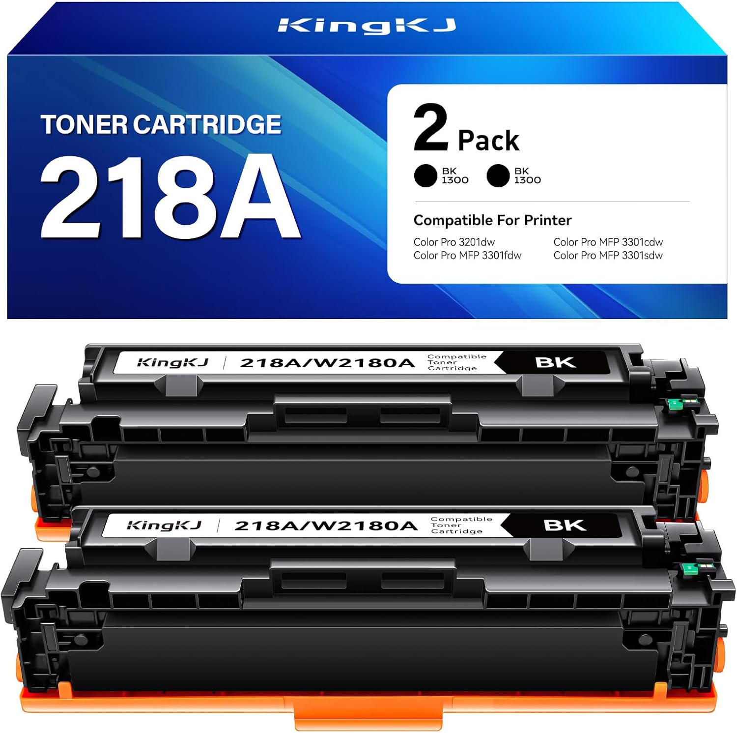 Amazon.com: 218A Black Toner Cartridge 2 Pack Compatible for HP 218A ...
