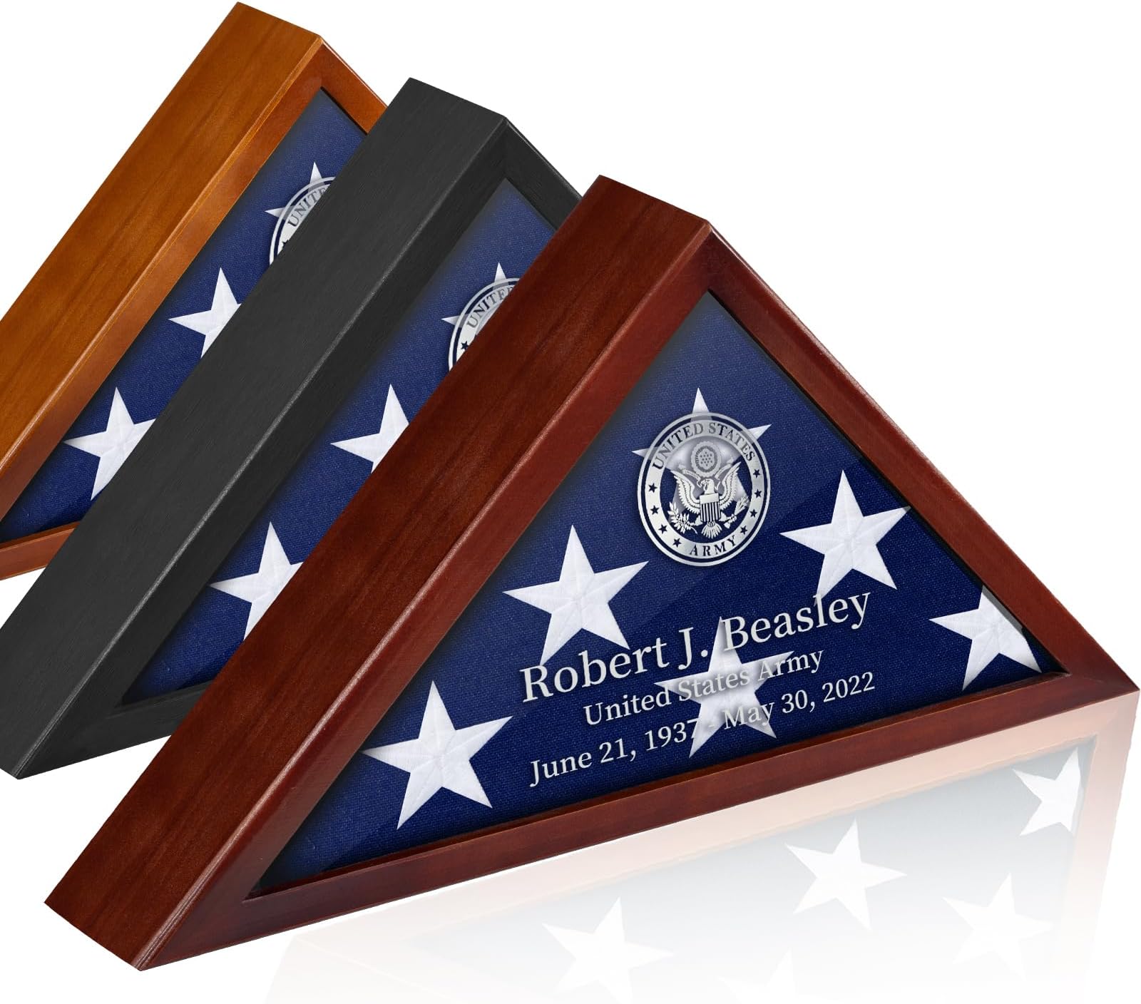 Amazon.com: Flag Case Engraved Brass Plate - Veteran Memorial Plaque ...