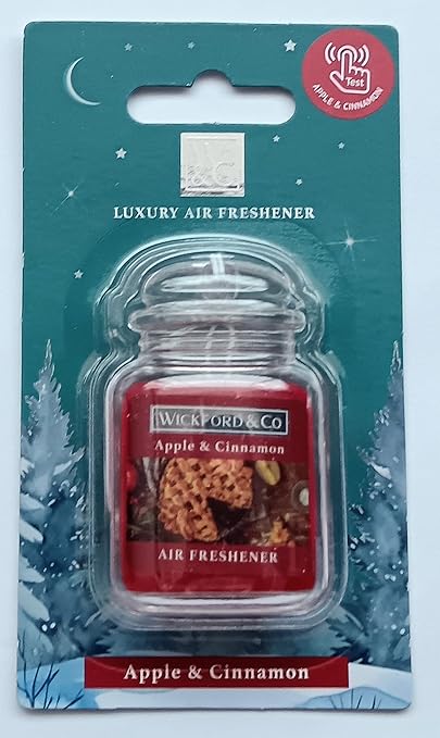 Wickford & Co Car Jar Christmas Scented Air Freshener | Warm Apple ...