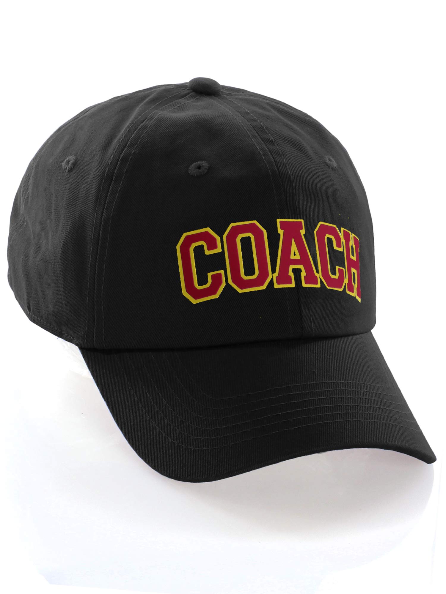 Amazon.com: Sports Team Coach Baseball Hat Layered Arch Letters ...