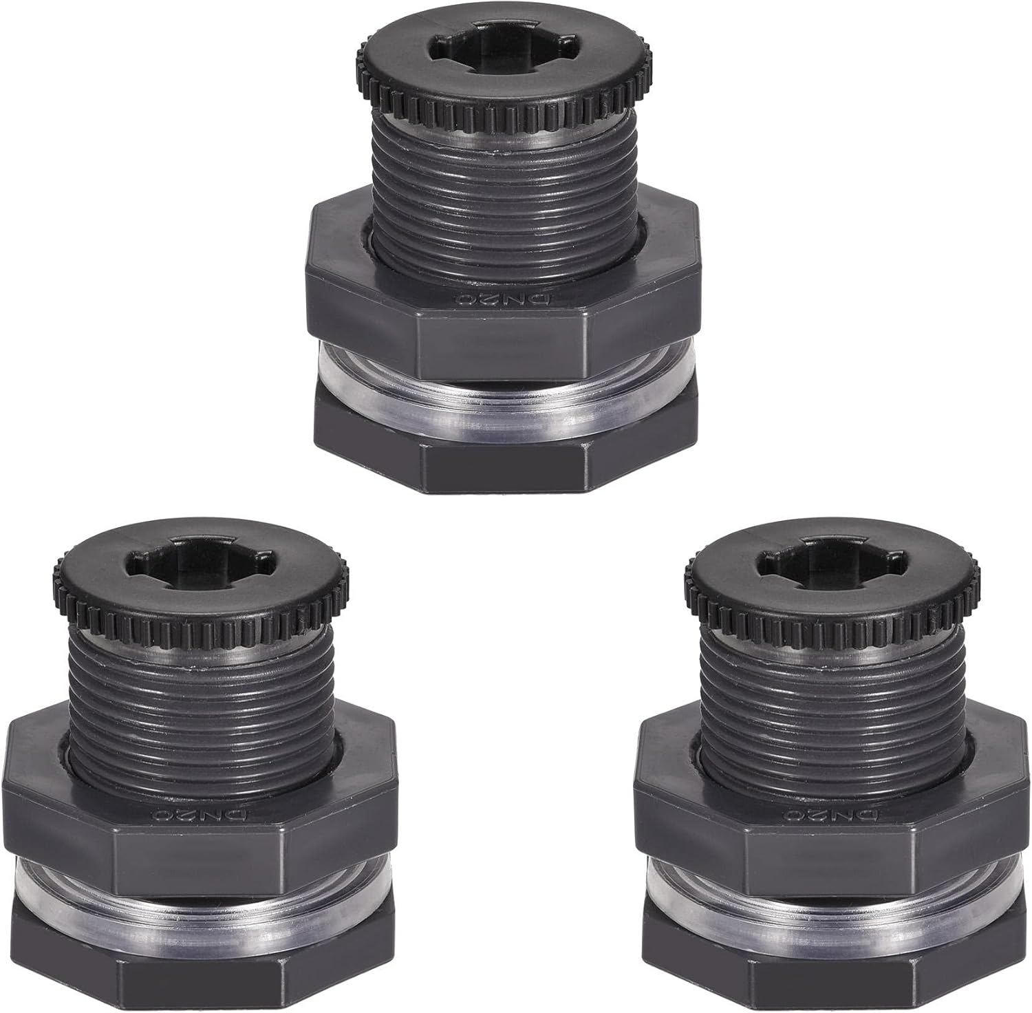 Amazon.com: uxcell PVC Bulkhead Tank Adapter with Plug Fitting G3/4 ...