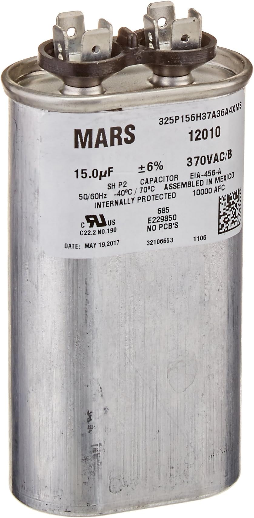 Amazon.com: MARS - Motors & Armatures 12300 Turbo 200X 5-97.5 mfd 370 ...