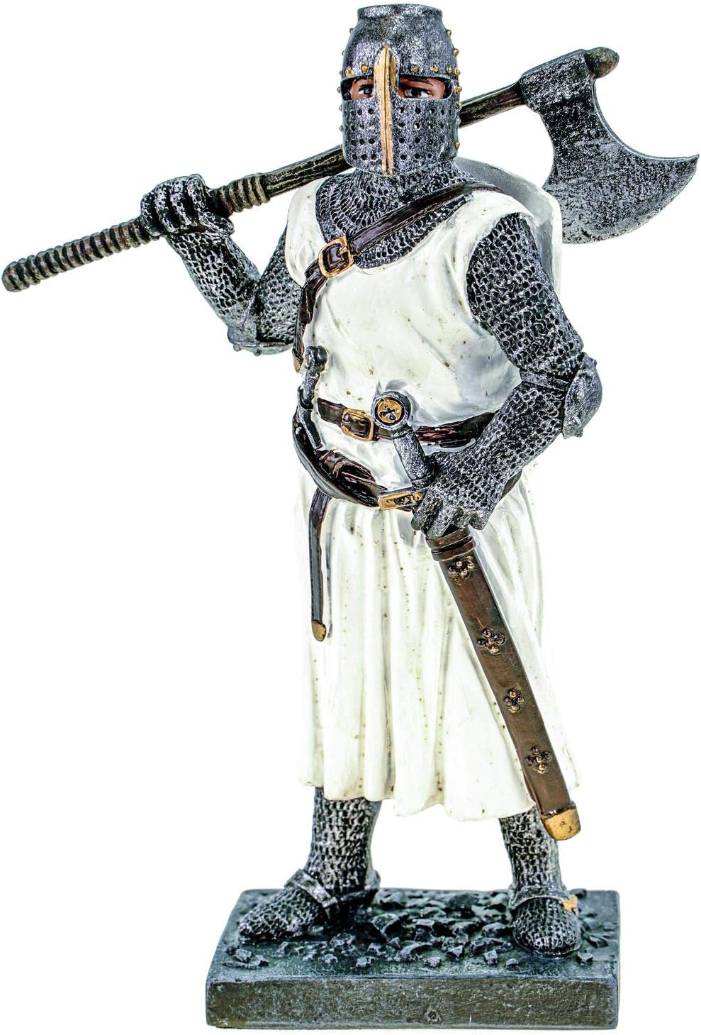 Joh. Vogler GmbH German Templar Knight with Axe and Sword 18 cm ...