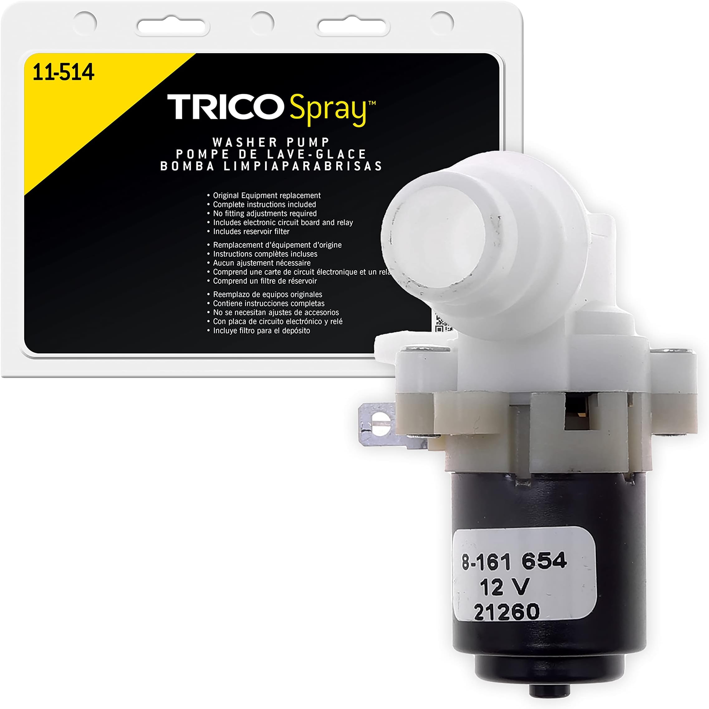 Trico 11-514 Spray Windshield Washer Pump-Pack of 1, Windshield Washer ...