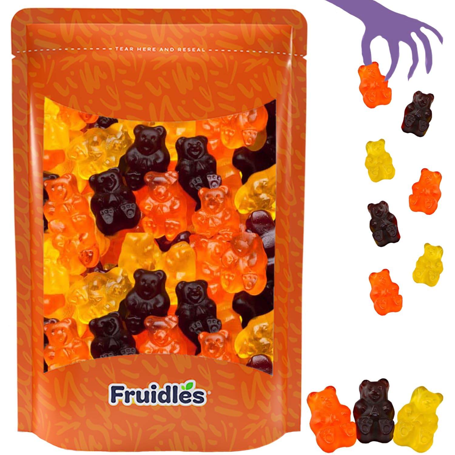 Amazon.com : Fruidles Halloween Gummy Bears Candy, Halloween Gummies ...