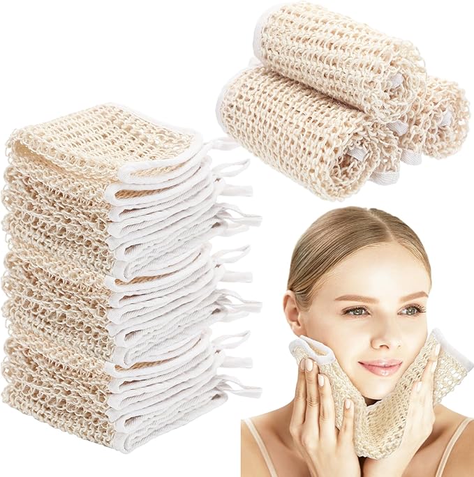 Amazon.com: Fanfanwin 8 Pcs Agave Fiber Exfoliating Washcloth Sisal ...